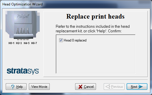 Completing the Head Replacement Procedure