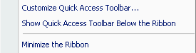 Creating a Quick Access Toolbar